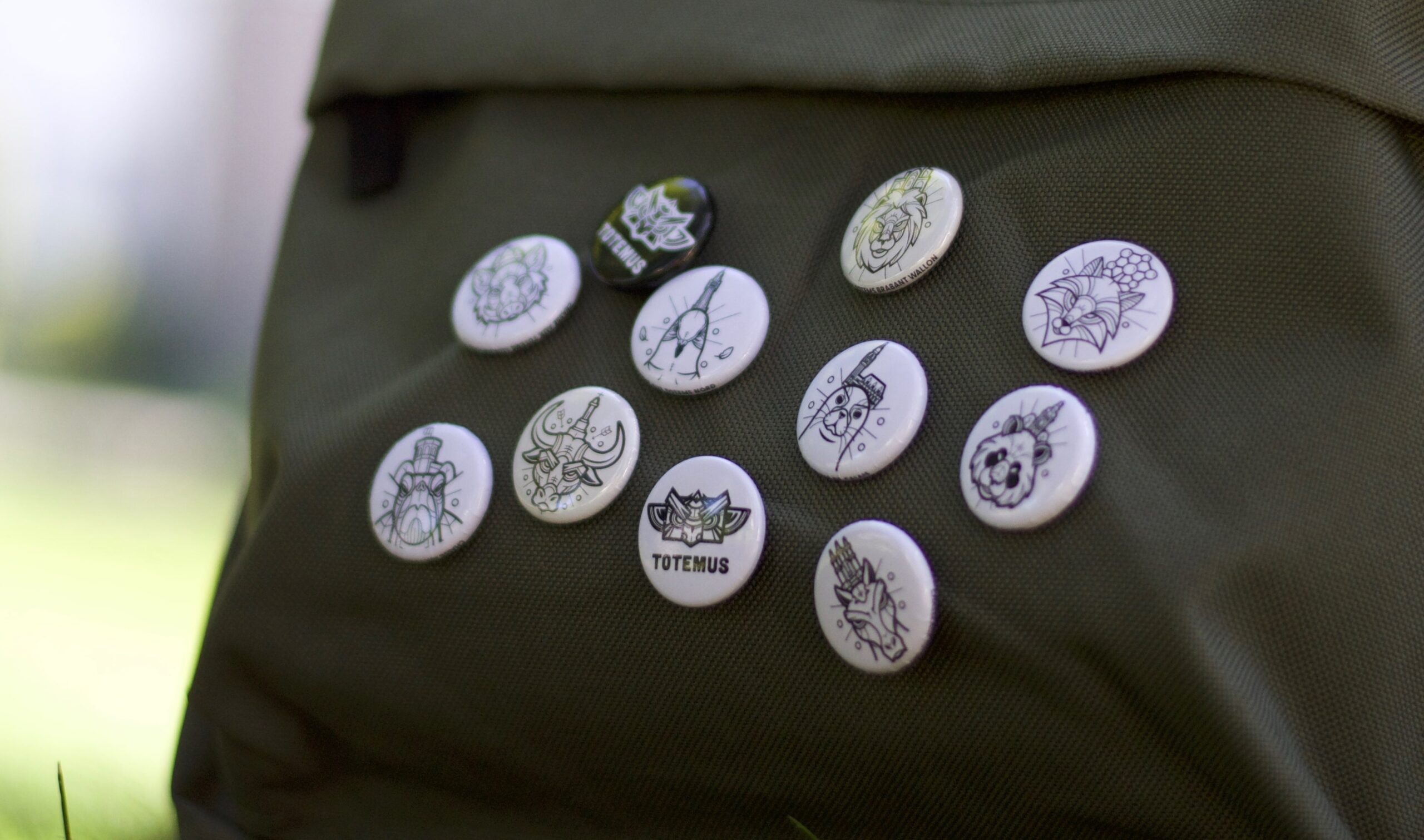 Assortiment de badges Totemus – Shop de goodies